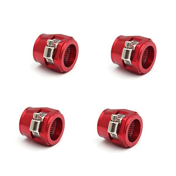 インダストリアル・レッド  ・・Color:レッド・【商品仕様】サイズAN6：外径15mm　内径12mm　材質：アルミ合金・【用途が広い】ホースエンドフィッティングは、燃料/水/オイル/エアラインエンドフィニッシャーの汎用アプリケーションで...