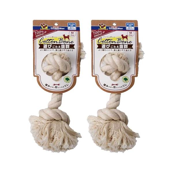 コットンボーン-/M/9003013942009・Size:MStyle:コットンボーンPatternName:2個セット・0・太さのあるハードなコットンロープ両端をしっかり結んだ骨型のおもちゃ。・しっかり編んだコットンロープは噛むことで歯...