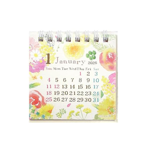 卓上ミニ/卓上ミニ/CL95684・Size:卓上ミニ・パッケージ個数:1・【サイズ】W85×D10×H85mm・【仕様】紙/12枚綴、ラメ加工・【その他】毎年人気のnaminamaiシリーズ!カラフルなお花イラストがお部屋のインテリアにも...