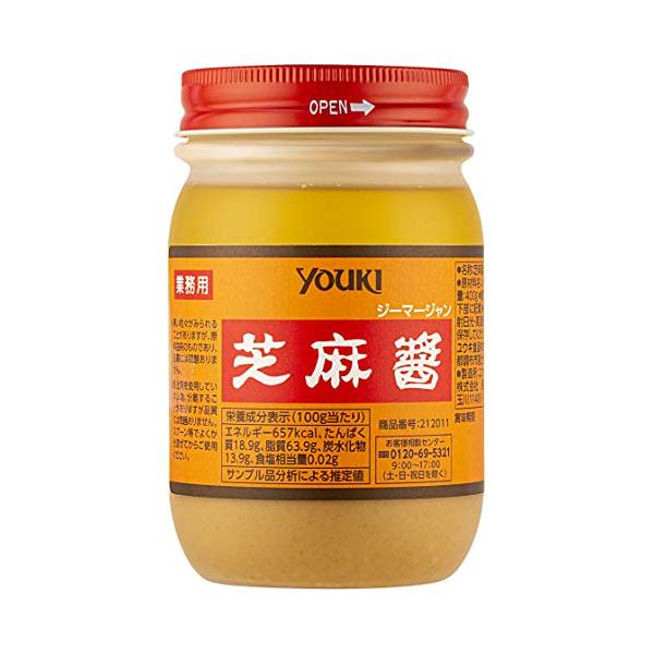 ・ 400g ・・Size:400g・内容量:400g・無塩無糖無添加 いりごまのみを原材料としている芝麻醤・原材料:いりごま(国内製造)・商品サイズ(高さ×奥行×幅):127×80×80mm・製造国:日本