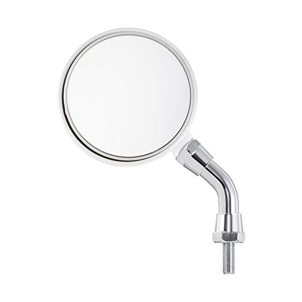 ・パールホワイト  675-1400380・・Color:パールホワイトPatternName:50Lタイプ・汎用・1本販売・取付部ボルト径：8mm | ミラーサイズ：φ70・M10ミラーアダプター付属・※'07年保安基準は適合しません