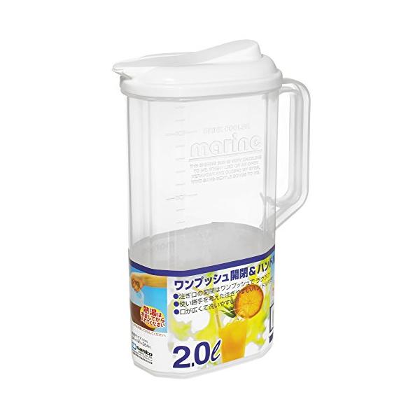 ・ホワイト 2L 103161・・Size:2L・本体サイズ:約W96×D181×H264mm・   本体重量:約216g・   素材・材質:本体=ポリプロピレン/フタ=ポリエチレン・   生産国:日本