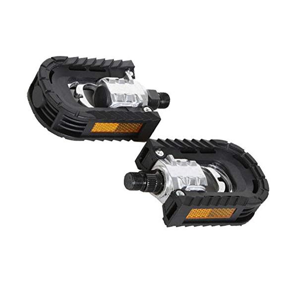 ・ブラック  ・・Color:ブラック・折りたたみ自転車、ミニベロ等におススメの、折りたたみ式ペダルです。自転車保管時はワンタッチでペダルを折り畳むことができるので、スッキリ自転車を収納できます。・アルミのレバーを引いた状態でペダルが90度...