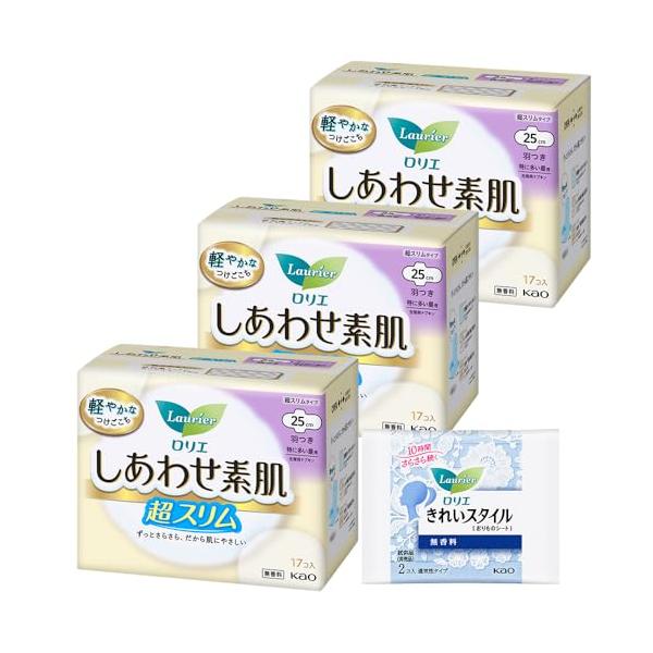-/特に多い昼用 羽つき 25cm/2024041630005・Size:特に多い昼用 羽つき 25cm・パッケージ個数:1・販売名(薬事販売名):ロリエTD-ｄ・薬事区分:医薬部外品・容量:17コ入×3セット(51コ)・構成材料:表面材:...
