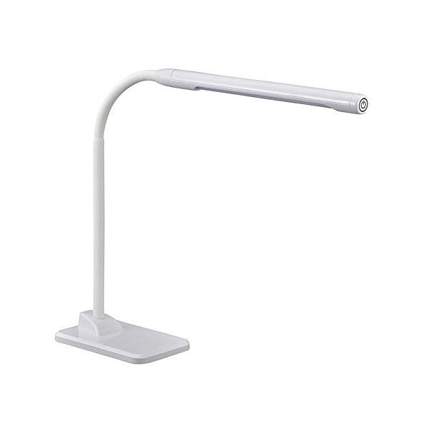 3段階調光・ホワイト セード長 約31.5cm、ベース部 約10.5×15.5cm DS-LD42AG-W・【 特 長 】 ● タッチで3段階調光、LEDデスクライト ● タッチ式センサーで3段階調光、点灯/消灯の切り換えができます ● フ...