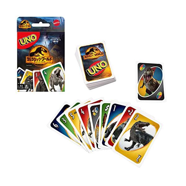 2、ジュラシック・ワールド・マルチ  HMY60・・Style:2、ジュラシック・ワールドPatternName:単品・【内容】ジュラシック・ワールドのウノが登場。2022年公開の映画〜新たなる支配者〜に登場する恐竜のカードや、スペシャルル...