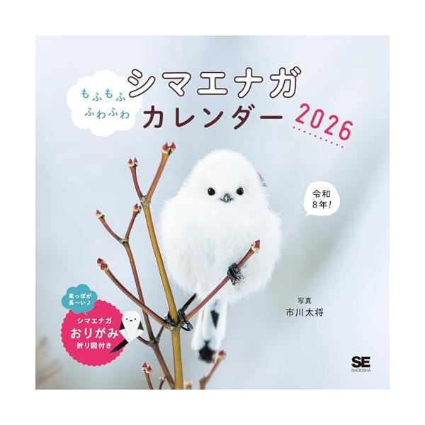 シマエナガのカレンダーといえばやっぱりコレ！ 大人気ミニ壁掛け2026年版が登場  ★愛され続けて7年目の人気商品！ ★書き込み＆持ち運びもしやすいミニ壁掛けタイプ ★北海道在住カメラマンの写真 ★特別付録はかわいいシマエナガおりがみ ★予...