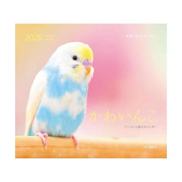毎年大好評の「かわいんこ」。 2026年はさらにかわいい写真が充実！  かわいすぎるインコたちに心ときめく、毎年大好評のカレンダーです。 セキセイインコ、コザクラインコ、オカメインコをはじめ、さまざまな種類のインコたちが登場します。  大人...