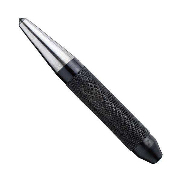 ・ 全長:110mm TCP-L・・Size:全長:110mm・サイズ:全長110×外径15mm・質量:115g・用途:ケガキ作業やドリルでの穴あけ前のマーキングに・材質:炭素工具鋼(SC)、先端/超硬チップ付、グリップ部/黒染、ローレット...