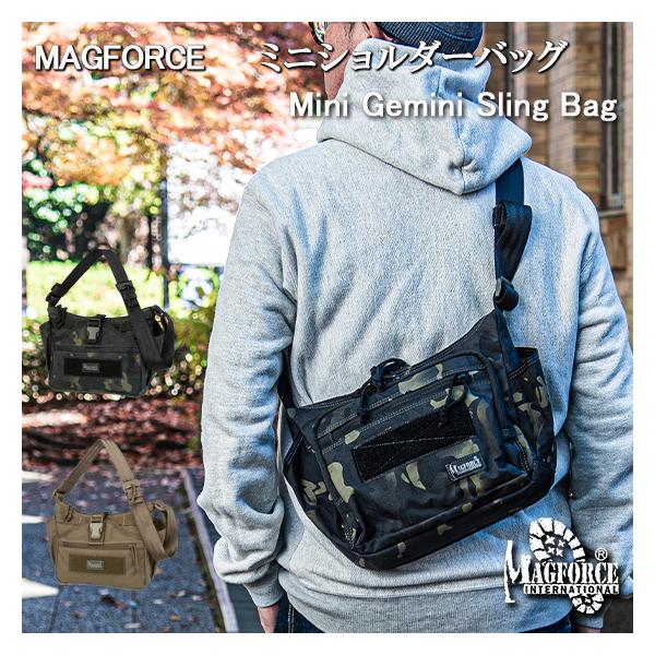 MAGFORCE（マグフォース） Mini Gemini Sling Bag タフなタクティカルデザインと機能性を兼ね備えたミニ ショルダーバッグ500デニールナイロン採用でタフで丈夫な仕上がり、アウトドアやタウンユースまで幅広く活躍メンズ...