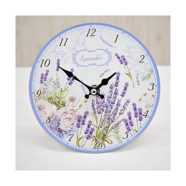 ローズのイラストが素敵な時計です。置き型と壁掛け型、どちらでもご利用いただけます。これがあるだけで、お部屋がおしゃれな雰囲気になりますね。サイズ：直径17cm素材：ガラス単3電池1本使用（別売）