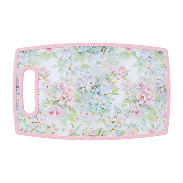 華やかなフラワーデザインが素敵なカッティングボード。コンパクトなサイズ感で、フルーツやチーズ等の小さいサイズのもの、ちょっとしたものを切る際に大変便利です。美しい花柄は、キッチンや食卓に彩りを添え、料理の時間をさらに楽しいものにしてくれます...