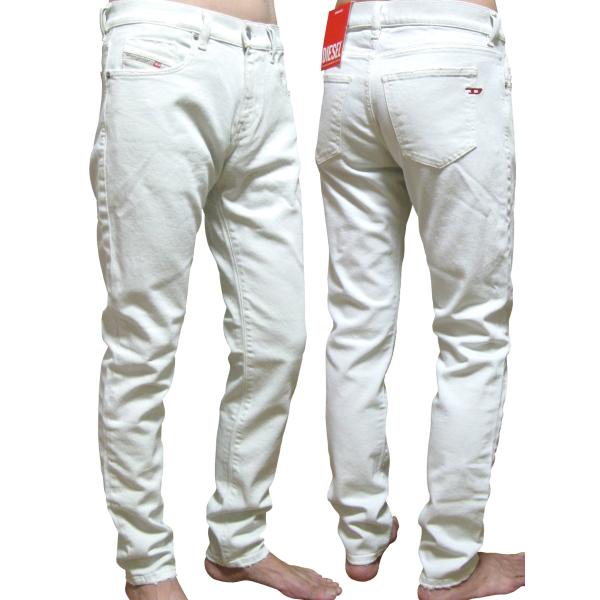 DIESELよりナチュラルなダメージ加工のホワイトジーンズの入荷です。型番 A03558 09F26品名 2019 D-STRUKTカラー ホワイト素材 99%コットン 1%ポリウレタン前 ジップフライタグ付きサイズ詳細 ウエスト/ヒップ/...