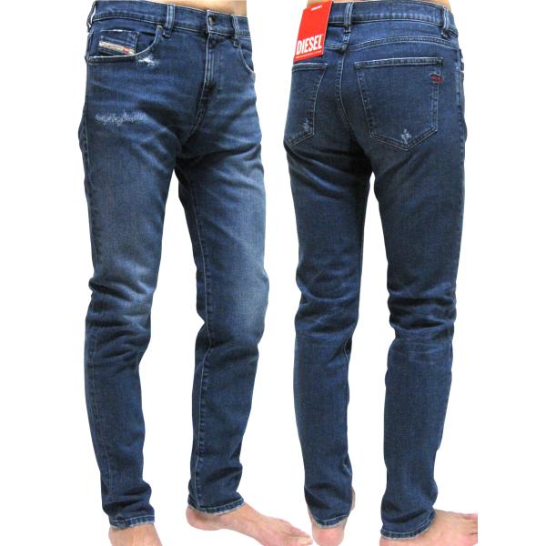 再入荷しました！DIESELよりダメージリペア加工スリムテーパードジーンズの入荷です。型番 A03558 09F55品名 2019 D-STRUKTカラー インディゴブルー素材 98%コットン 2%ポリウレタン前 ジップフライタグ付きサイズ...