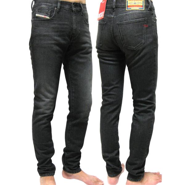 DIESELよりクセのないスリムストレッチブラックジーンズの入荷です。型番 A03558 09F75品名 2019 D-STRUKTカラー ウォッシュドブラック素材 94%コットン 5%ポリエステル 1%ポリウレタン前 ジップフライタグ付き...