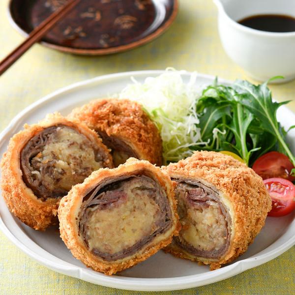 届いてびっくりのジャンボコロッケはこぶし大。コロッケ種には挽き肉ではなく、刻んだ国産牛肉を使い、肉感を残しながら炊き上げている。そこに、A5ランクの近江牛スライス肉を巻き付けるという驚愕の構成だ。ほくほくとした芋の甘みとともに肉の旨みがほと...