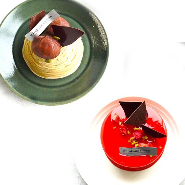 美味しい季節のフルーツと、原材料のこだわりがコンセプトのスイーツ専門店「shirokane sweets TOKYO」が作るペアホールスイーツ「ミロワールフランボワーズ」、「皇室献上栗のモンブラン」の2種アソート。昼下がりのティータイムのお...