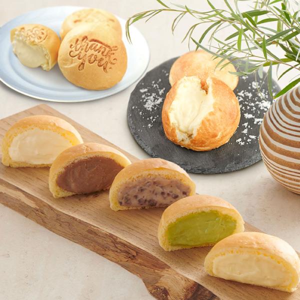 しっとりふんわり柔らかな生地の中に、様々なフレーバーのとろけるクリームをいれました。冷やして食べる、スイーツのような「くりーむパン」の特長はそのままに、軽いホイップクリームを配合することで軽さとくちどけにこだわりました。八天堂のくりーむパン...