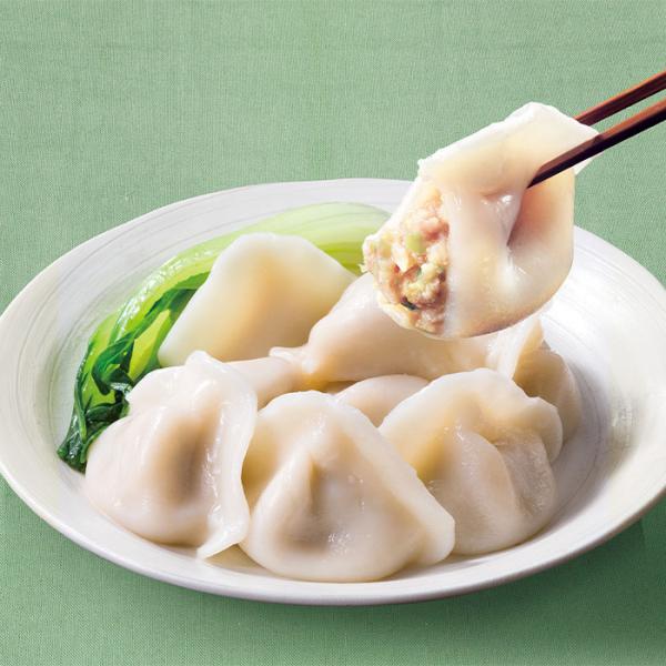 ぷるぷるもちもちとした皮が特徴。茹でてもちもち冷やしてつるっとの食感が味わえます。にんにく不使用でいつでも召し上がって頂き、電子レンジ調理が可能なので簡単に美味しく召し上がって頂けます。