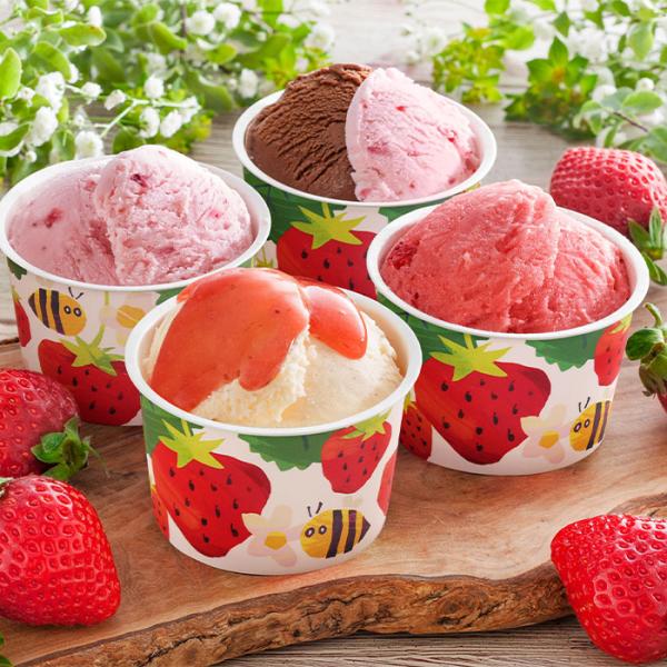 福岡の農家さんが愛情たっぷりに育てた「博多あまおう」の魅力を余すことなく堪能できる、アイスクリームギフト。いちごと相性抜群の素材を厳選し、濃厚な「あまおう＆ショコラ」や、コク深い「あまおうクリームチーズ」、さっぱりとした「あまおうシャーベッ...