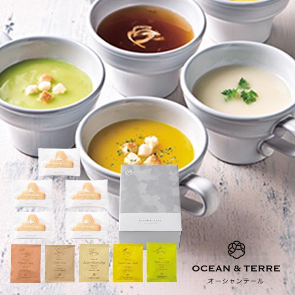 北海道の野菜の美味しさをぎゅっと詰め込んだ野菜スープと北海道の形がかわいいサクサククッキーのギフトセットです。OCEAN（海）とTERRE（大地）がくれた宝物の美味しさを味わってもらうために生まれたブランドです。内祝いや御礼ギフト、結婚式の...