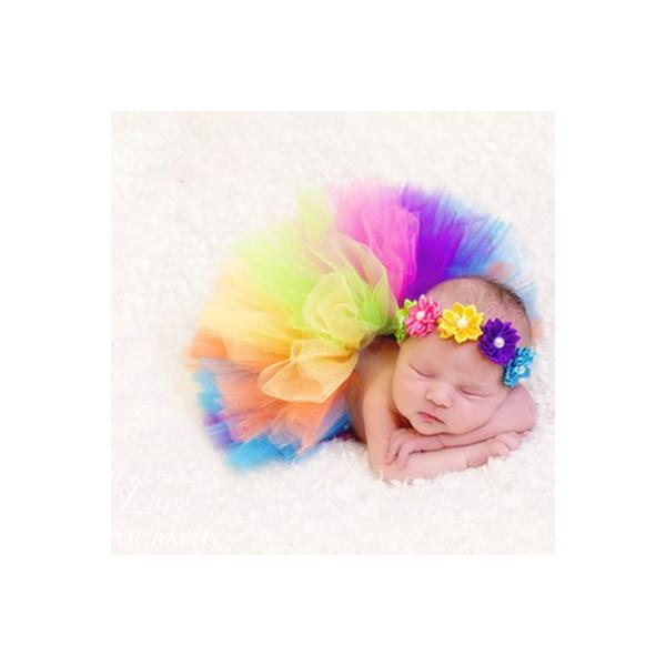 形態：髪飾り・スカートセット （写真の敷布・オブジェ等は含まれません）特徴：ニューボンフォト用の商品です。おしゃれなドレスでおうちで簡単に生まれたての赤ちゃんを撮れますサイズ一覧【サイズ】: 推奨年齢【 フリー】： ０〜３か月★０〜３カ月で...