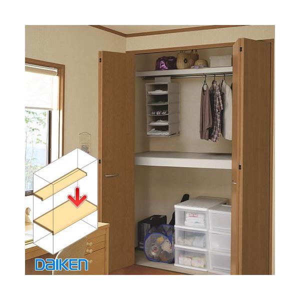 DAIKEN ダイケン ieria(イエリア)押入棚板セット 6尺間口(尺モジュール)受注生産品・メーカー直送品番：ME10A1-31・ME10A2-31●梱包内容(尺モジュール)(1)-A棚板(1810×810×90×12mm)×1枚(2...