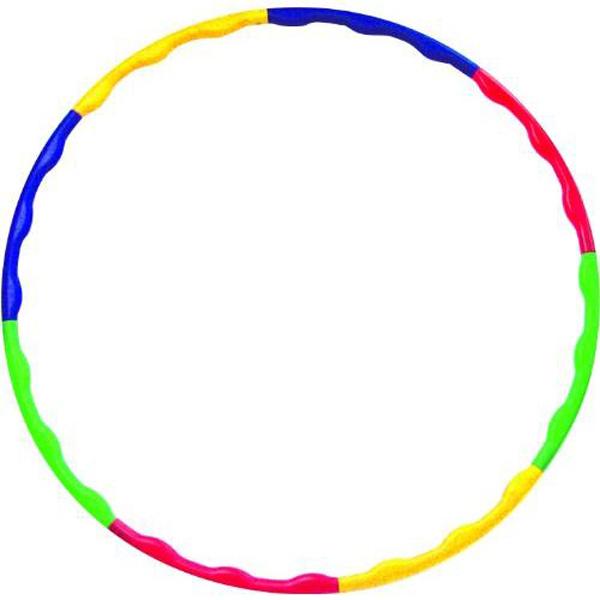 凹凸付きで握りやすく回しやすい組み立て式のフラフープサイズ組立時：(小）φ650ｍｍ（大）φ840mm重量188g