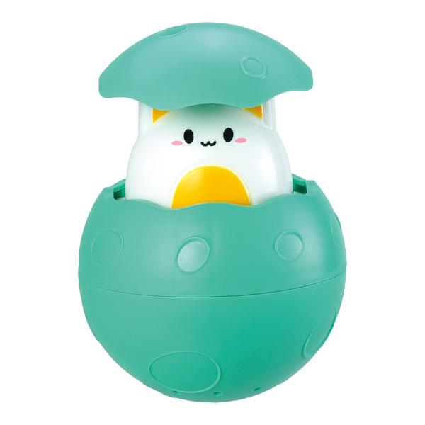 中から動物が出てくるかわいいシャワーボール水の上をぱたぱた泳ぐわにのおもちゃです商品サイズ：φ70mm重量：51g