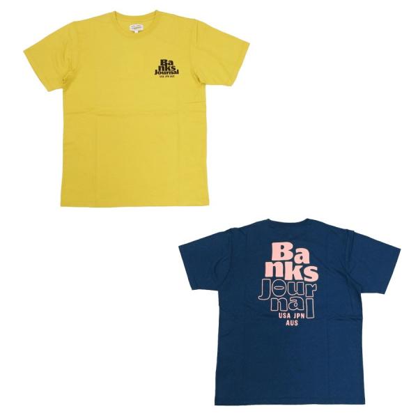 日本・オーストラリア・アメリカの3カ国共同プロジェクトで誕生した注目ブランドBANKS(バンクス)(半袖 Tシャツ メンズ レディース ユニセックス サーフ系 サーフィン オーガニックコットン ネイビー イエロー 黄色 カットソー トップス)