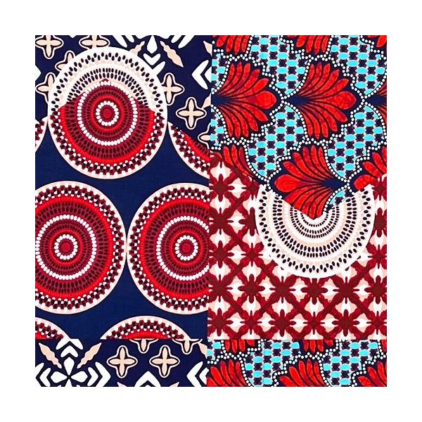 アフリカンプリント アフリカ 布 生地 プリント ブロード カットクロス個性的で華やか・派手な柄のアフリカンバティック、アフリカでは主にドレスや普段着を作る布ですが、バッグ、小物など幅広くアフリカの人々の暮らしに使われている布です。ハンドメ...