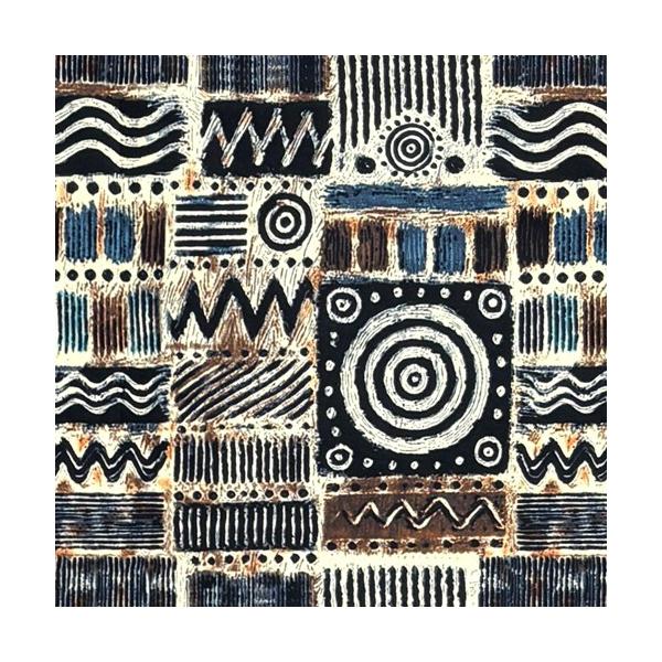 商品名：アフリカンプリント 布 生地 50cm単位 AP-13827　壁画的トライブ系 未来への遺産 茶系　アフリカ 布 ブロード カットクロス ハンドメイド パッチワーク エコバッグ 手芸材料 ダンス 舞台 衣装 通園通学にカテゴリ：アフ...