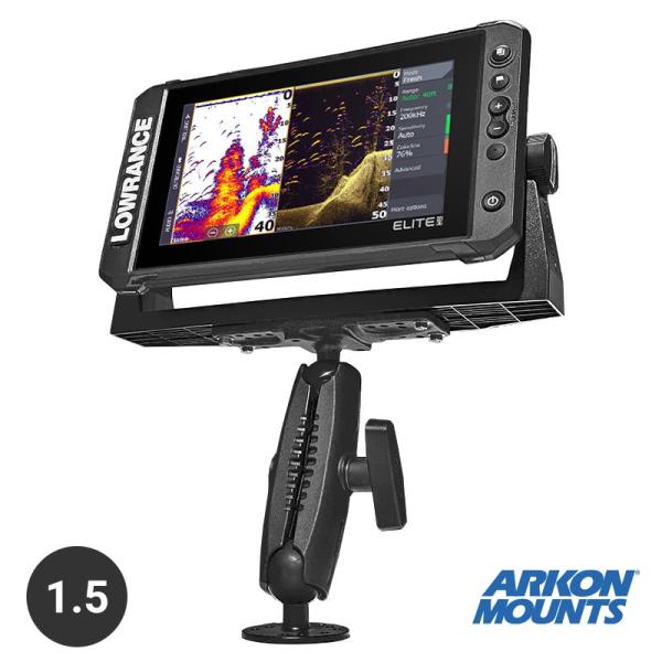 アーコンマウント、Cサイズの魚探マウントです。ユニバーサルトップ、ミディアムアーム、サークルベースの3つがセットになっています。トップパーツ、アームパーツは高強度複合材です。金属製のセットと比べると軽量なので、少しでも荷物を軽くしたいレンタ...