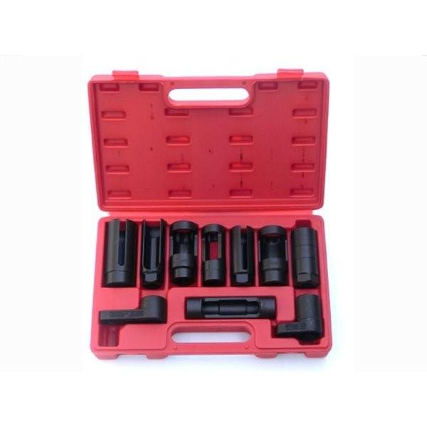 センサーの配線を避ける為のスリットが入った専用ソケットです。この10PCでもあれば様々な車種に使用が可能です。商品構成仕様1・29mmセンサーソケット：差込角:1/2"(12.7sq)　全長：90mm2・7/8"　バキュームスイッチソケット...