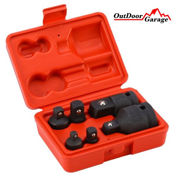 表面はマットブラック防錆仕上げ。■商品仕様・1/4"→3/8"・3/8"→1/4"・3/8"→1/2"・1/2"→3/8"・1/2"→3/4"・3/4"→1/2"・ケース付き・重量：580g