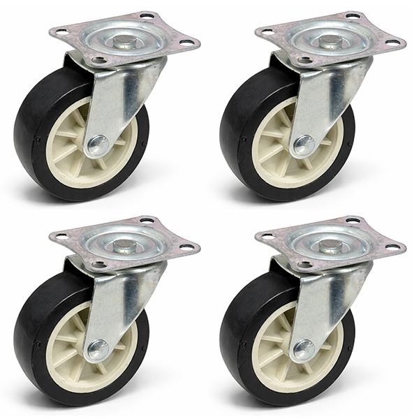 ご家庭やオフィス、DIYワゴンなどに最適なキャスター4個セットです。1セットで最大**50kg（1個あたり約12.5kg）**の荷重に対応し、軽量家具や収納ラック、ツールワゴンの移動がスムーズになります。360°回転で方向転換も簡単。取り付...