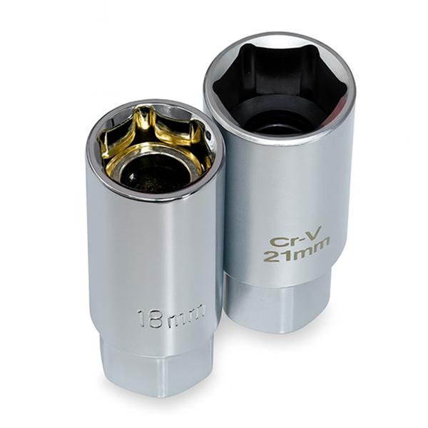 8mm（マグネット式）＆21mm（ゴムパッキン式）プラグ用 2点セット■仕様・サイズ：18mm、21mm・差込角：3/8"（9.5mm）・材質：クロームバナジウム鋼※締め付けの際は、まず手で仮締めを行い、その後トルクレンチで本締めしてください。