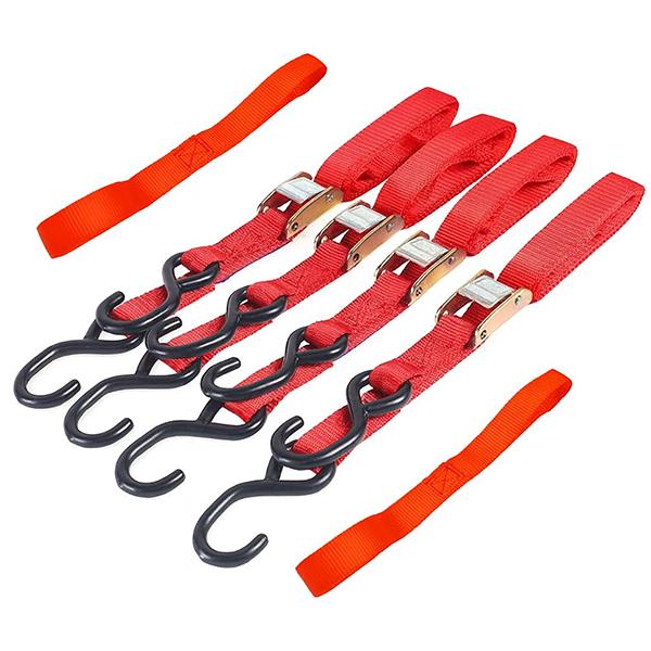 バイク・ジェット・ボート・自転車 etc の荷締めにしっかり固定できます。■商品仕様・サイズ：1.8m×幅25mm（4pc）・サブ　：全長32cm（2pc）・耐荷重：250kg■ご注意（免責）＞ 必ずお読み下さい・輸入品の為多少の傷・汚れは...