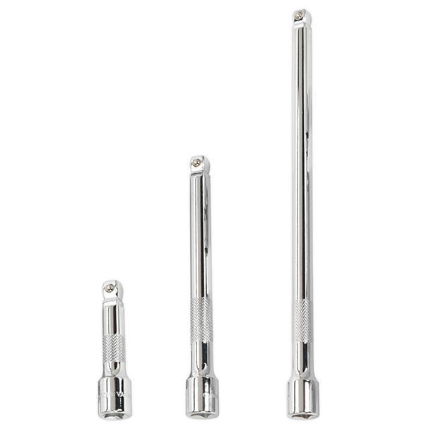 差込角1/2"の首振りタイプエクステンションバーセット。普通のエクステンションバーと違い、差込角に丸みをつけているので、装着したソケットの首振りをスムーズに行える。■仕様・全長 75mm、125mm、250mm　3本セット・差込角：1/2"...