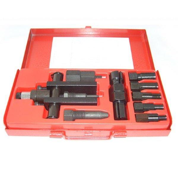 車、バイク問わずエンジンやミッション関係をO/Hする際に行なう作業がベアリングの交換作業になります。軸型のベアリングの場合通常プーラーで取る事が出来ますが、穴に入ったベアリングは内掛けタイプのプーラーでなくては外すことが出来ません。そんな際...