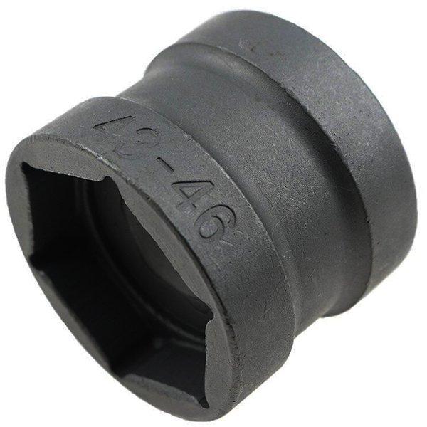 クラッチハウジングのロックナットの締緩に使用する、インパクトレンチ対応の専用ソケットです。スクーターのクラッチに用いられるロックナットに対応しています。スクーターのクラッチ廻り整備の必需品。■商品仕様・差込角：1/2"・サイズ：43×46m...