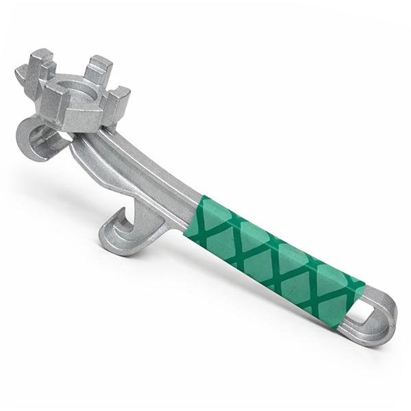 塗料缶（ペール缶・一斗缶）やドラム缶のフタ開閉を手軽にする多機能オープナーです。軽量で丈夫な金属製ボディに滑りにくいラバーグリップを装備。ドライバーの代わりにフチを痛めずに開けられ、フック部で缶の持ち手やプラグも扱えます。現場・DIY・塗装...