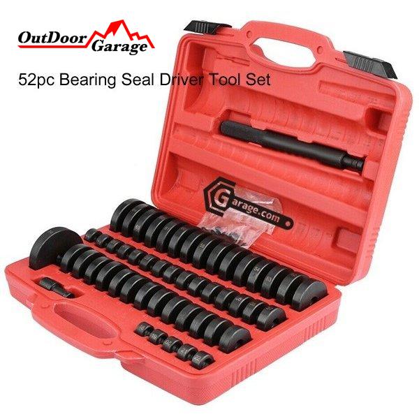 油圧プレスを使用してベアリング、オイルシール、などを圧入、取り外しをするためのアタッチメント工具です。外径は18mmから65mmまで1mmずつ全部で49サイズのフルセット！ハンマーで叩いて圧入もよし、油圧プレス機のアタッチメントとしてもよし...