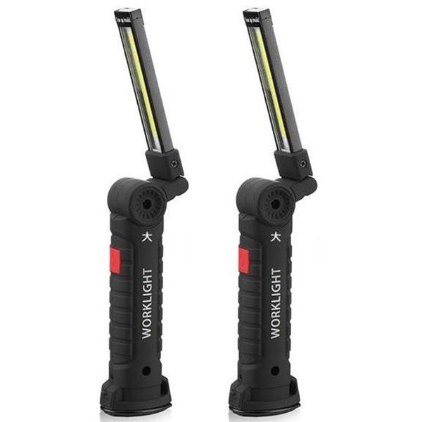 COB LEDの付いた、作業用COBライトです。作業用としてのCOBライトのほか、先端のLEDライトで懐中電灯としても使用できます。360度回転マグネットが付いており、様々な場所で大活躍。COB LEDとは、単一面発光する大光量のLEDです...