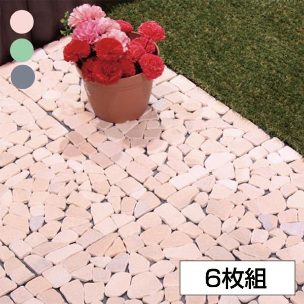 ●種類/6枚組●色/ピンク、グリーン、ダークグレー●サイズ(1枚)/約幅30.5×奥行30.5×高さ1cm●重さ(1枚)/約1.7kg●素材/天然石・ポリエステル●製造国/中国製