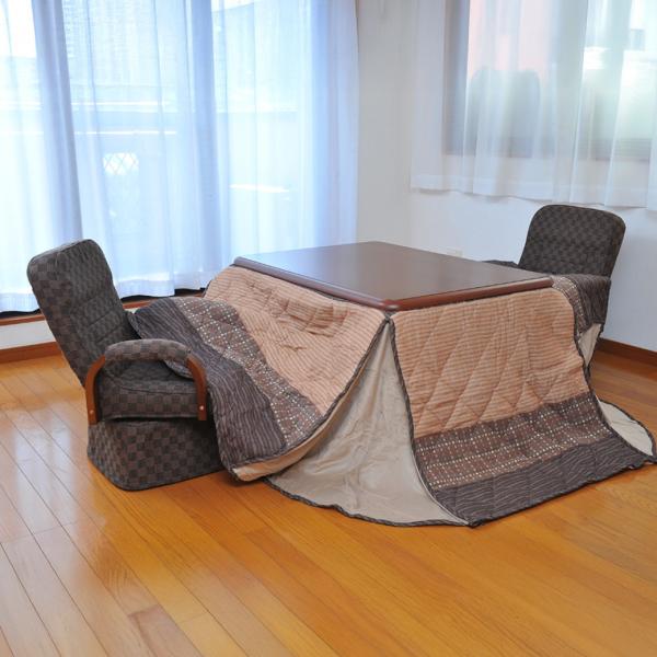 ●サイズ/こたつ：75×75×36.5〜96.5cm、掛布団：255×255×2cm、高座椅子：58×48〜62×71cm●座面高/約31cm●重さ/こたつ：約17kg、掛布団：約2.2kg、高座椅子：約9.4kg(1脚)●耐荷重量/約80...