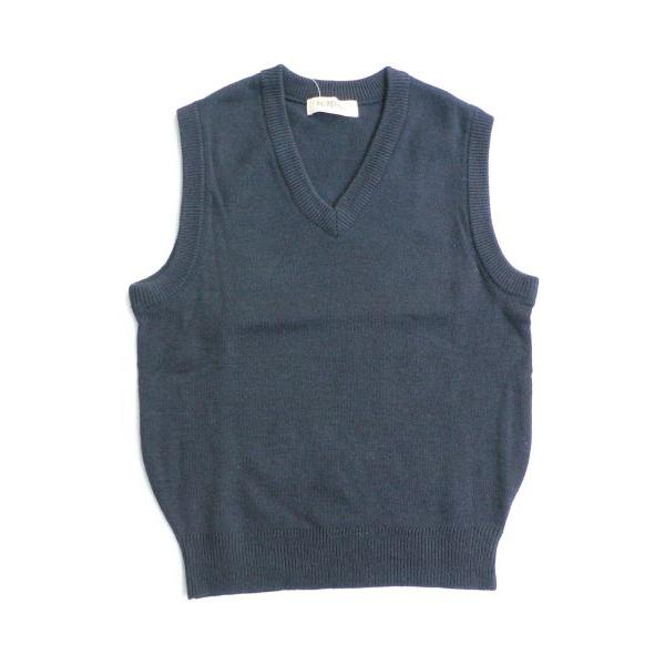学生服・卒業式・入学式等の進学、結婚式・法事・式典等の祭事やお祝い事に大活躍のVネックベストです。カラーは濃紺。Vネック、裾、肩口、首回りとリブ仕上げ。毛玉が出来にくい抗ピル加工を施し、洗濯ネット使用で洗濯機のお洗濯が可能な商品です。●素材...