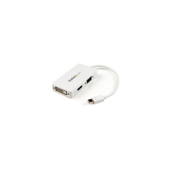 Mini DisplayPort 1.2 - VGA/DVI/HDMI 1.4 変換アダプター ホワイト MDP2VGDVHDW※ご注文手続き後、当店より発送予定日または取寄商品の在庫有無・納期を記載したご注文確認メールをお送りいたしますの...
