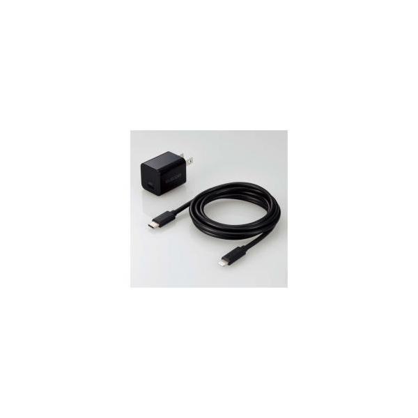 LightningAC充電器/USB Power Delivery対応/20W/USB-C1ポート/USB-C-Lightningケーブル付属/スイングプラグ/1.5m/ブラック MPA-ACLP04BK※ご注文手続き後、当店より発送予定日...