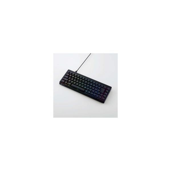 ELECOM V custom TK-VK300SBK 銀軸 ブラック /ゲーミングキーボード/有線/着脱式/メカニカル/ネオクラッチキーキャップ/テンキーレス/65%サイズ/スピードリニア/RGB/※ご注文手続き後、当店より発送予定日また...
